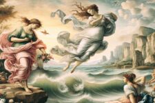 Cuadro del nacimiento de Venus de Botticelli en la Galería Uffizi